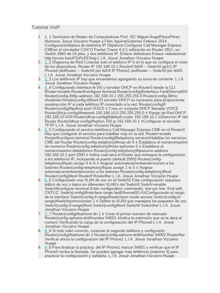 Tutorial VoIP | PDF | Dirección IP | Enrutador (Computación)