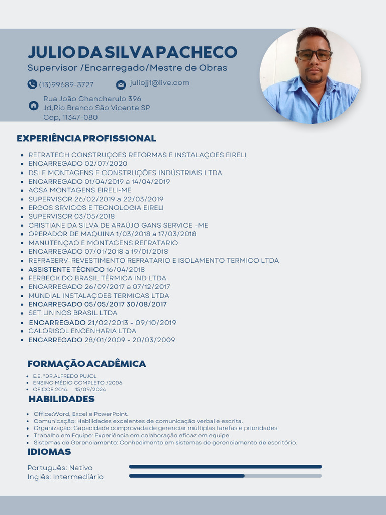 Currículo Júlio Pacheco | PDF