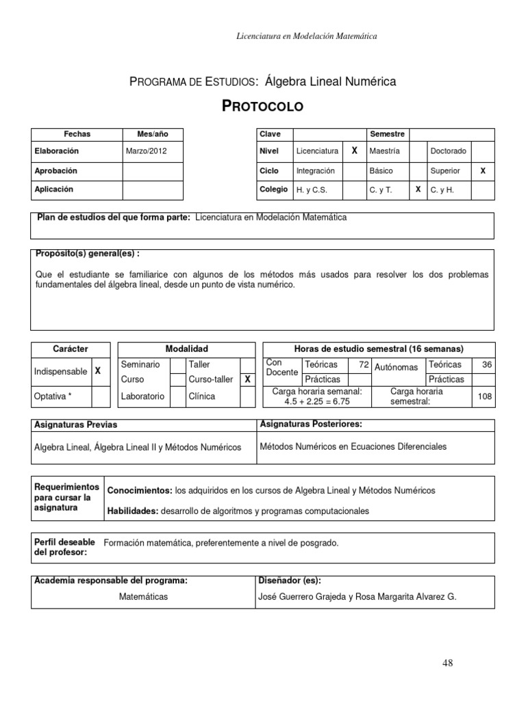 Algebra Lineal Numerica | PDF | Matemáticas | Matemáticas Aplicadas