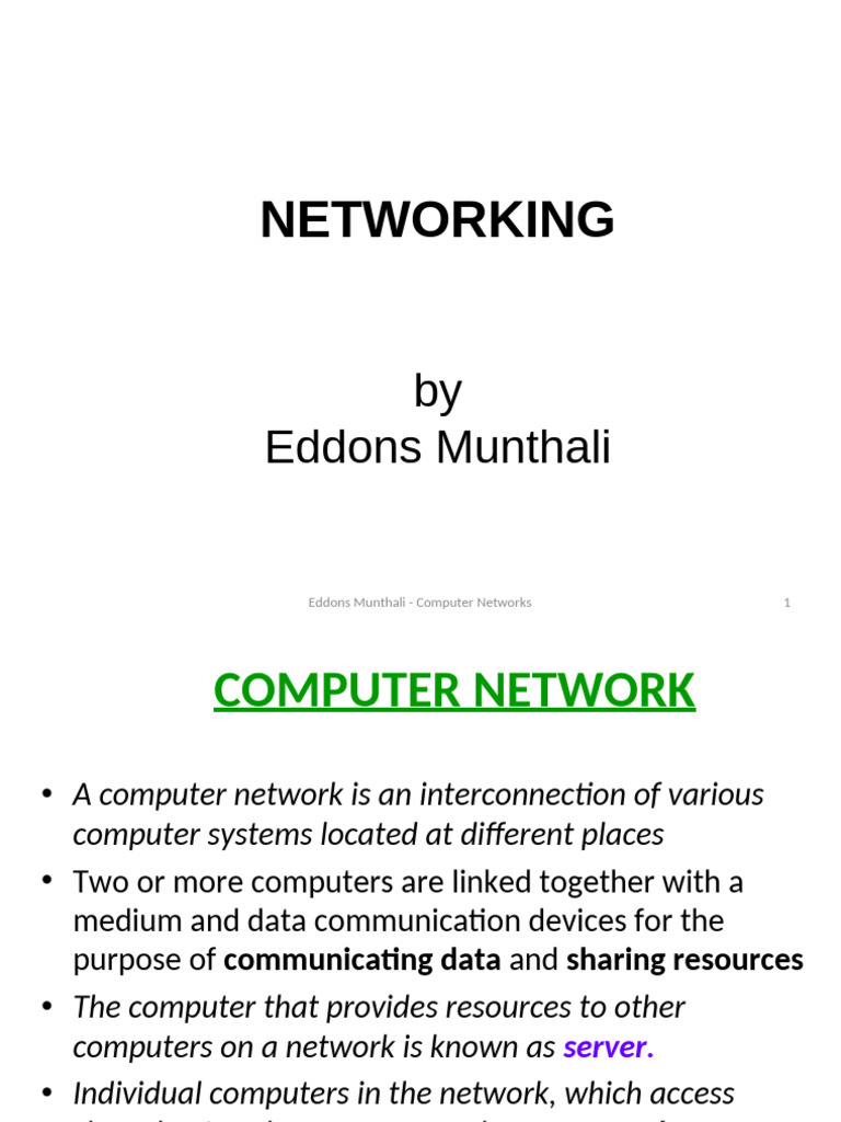 Eddons Comp Networking-1 | PDF | Computer Network | Network Topology
