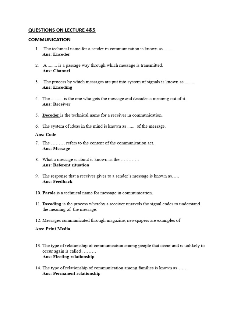 Ling Questions ( Lec 4&5) | PDF