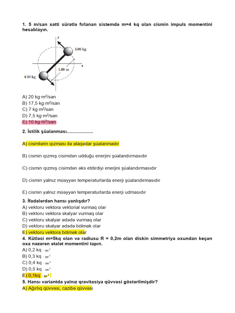 Sarı? Fizika?-1 | PDF