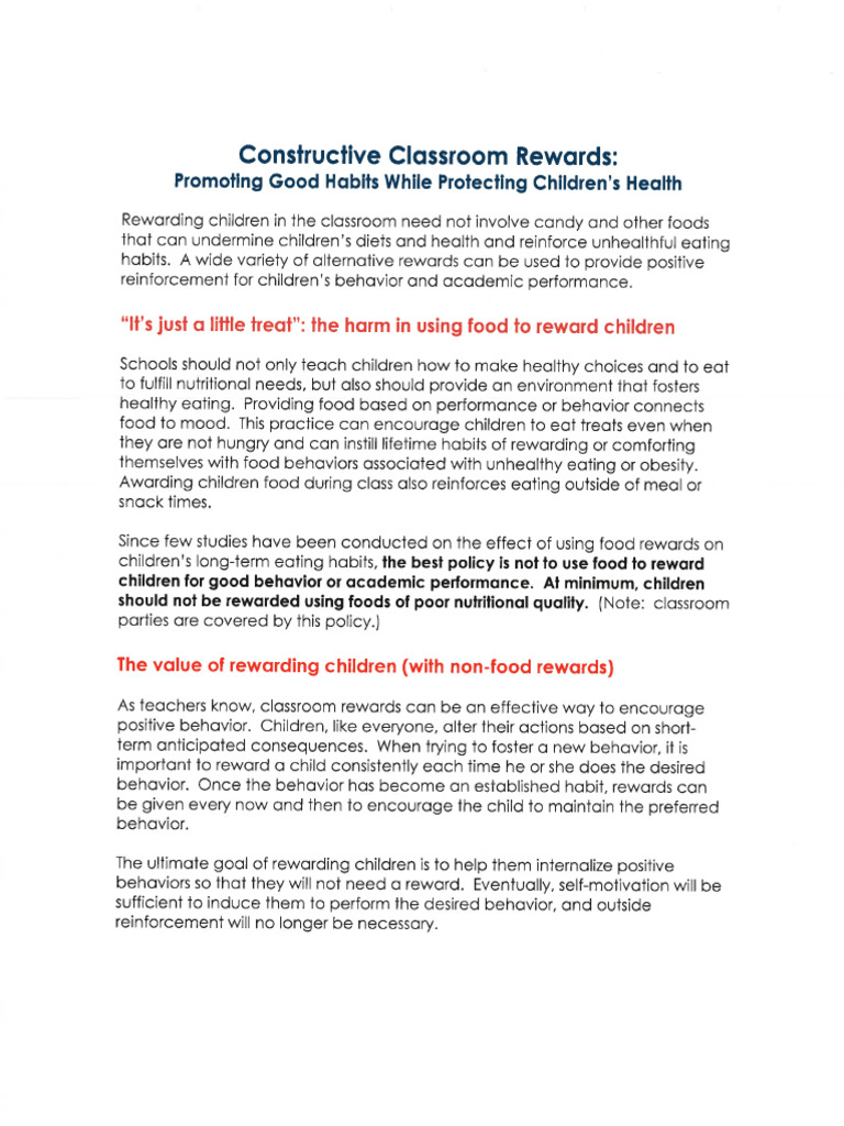 Classroom Rewards | PDF