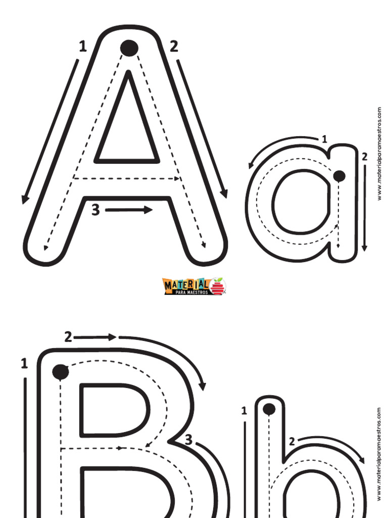 Trazo de Las Letras Del Abecedario DIGITAL | PDF
