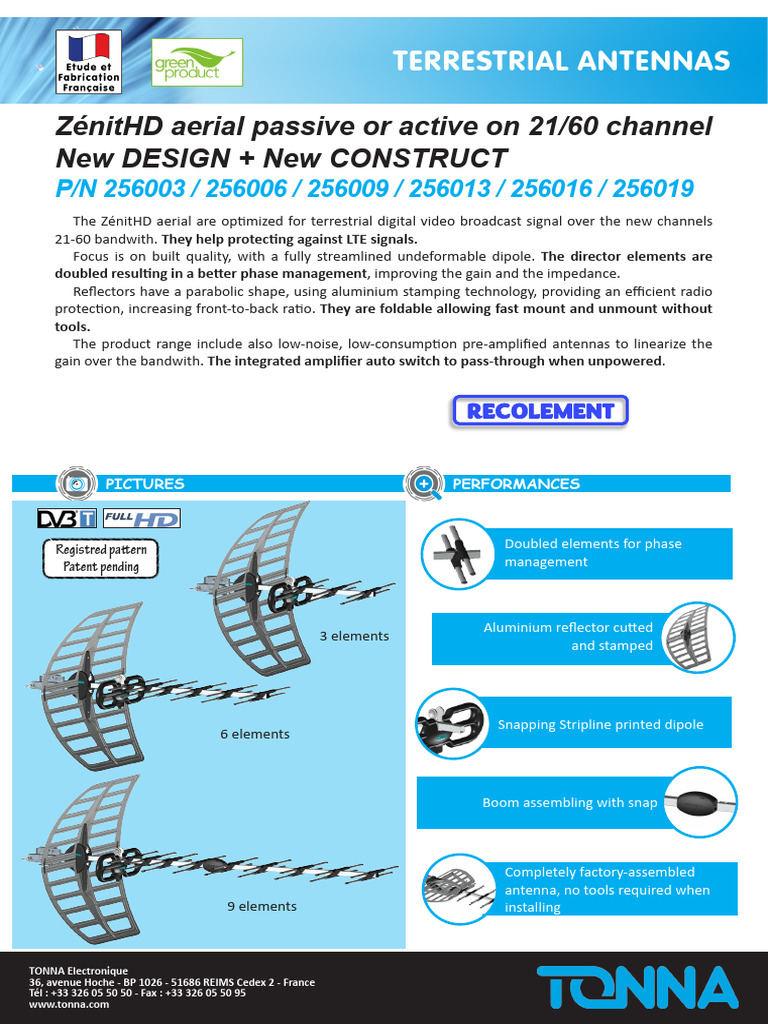 Antenne Zenith fp122060 Ang | PDF | Antenna (Radio ...