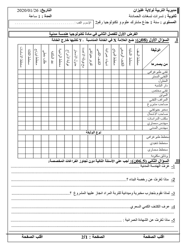 Dzexams 1as Techno 1651573 | PDF