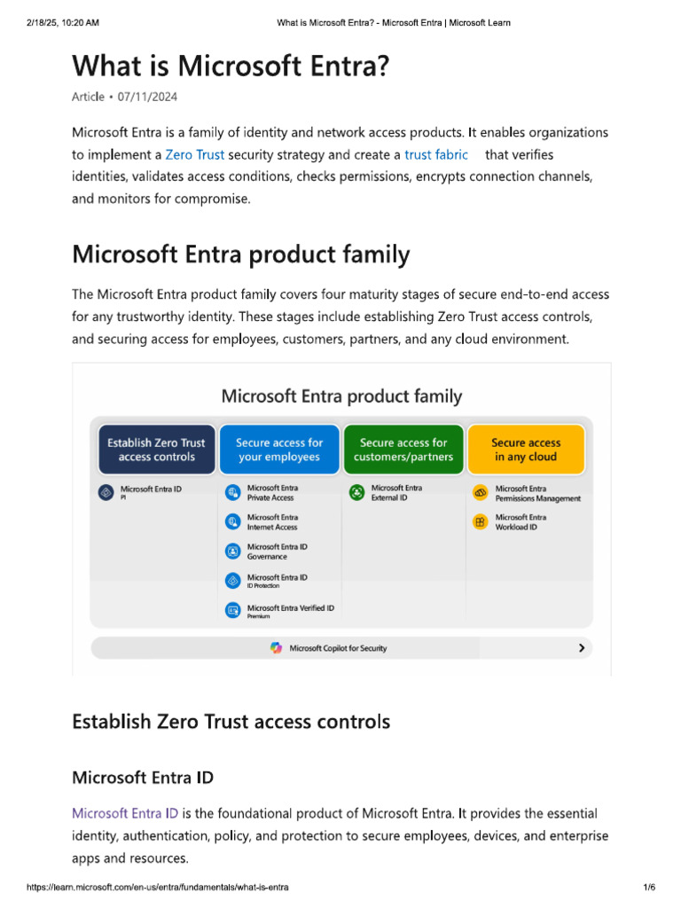 What is Microsoft Entra | PDF