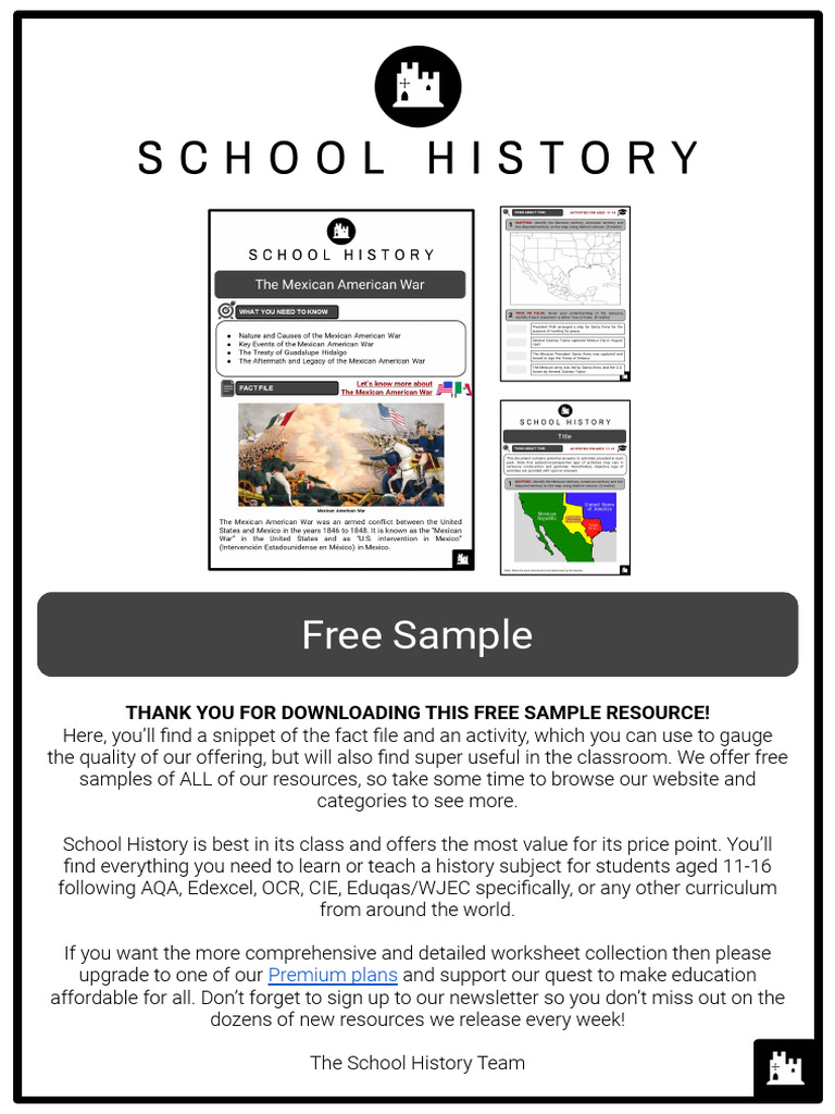 The Mexican American War Resource Sample | PDF | Mexico | Texas