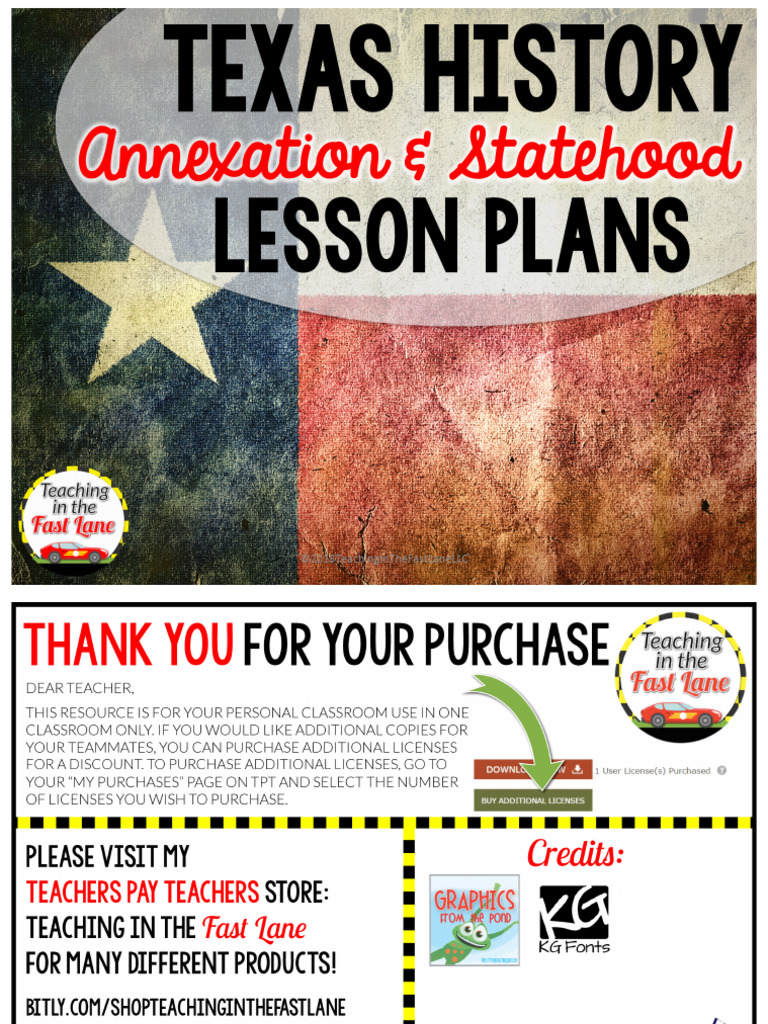 Texas Annexation and Statehood Unit Plan | PDF | Microsoft Power Point ...