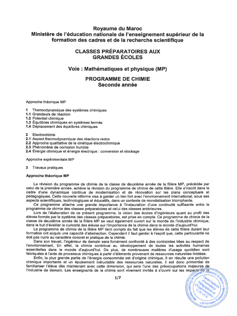 Chimie MP | PDF
