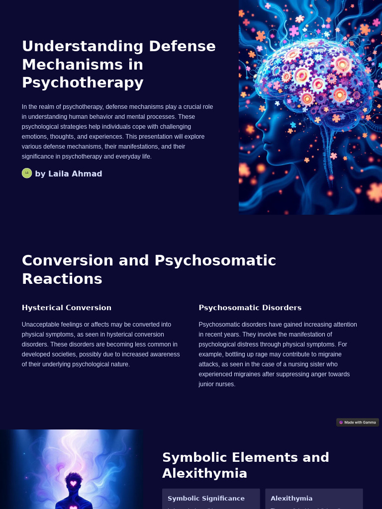 Understanding Defense Mechanisms in Psychotherapy | PDF | Dissociation ...