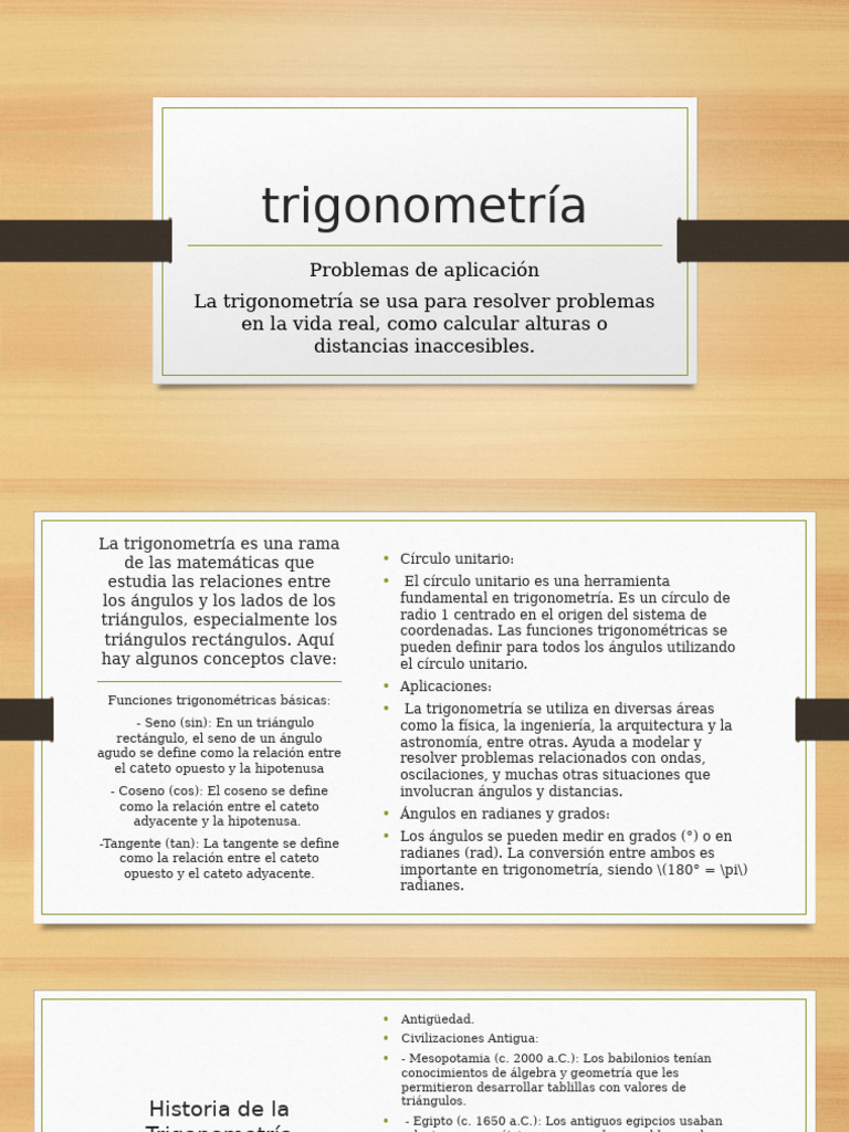 Aplicaciones y Historia de la Trigonometría | PDF | Funciones ...