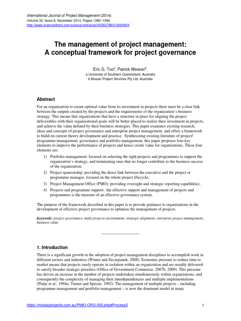 Project Governance Framework | PDF | Governance | Project Management