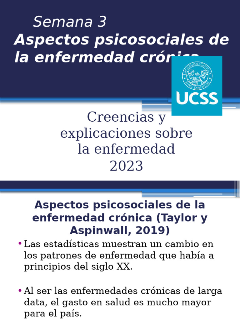 Aspectos Psicosociales en Enfermedades Crónicas | PDF | Trastorno depresivo mayor | Depresión ...