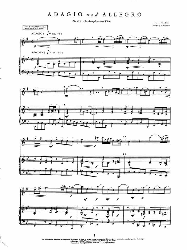 Adagio and Allegro Score | PDF