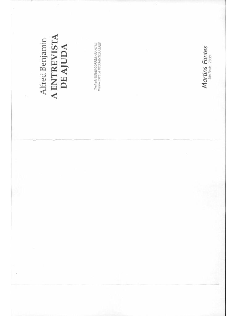 Benjamin - Entrevista de Ajuda | PDF
