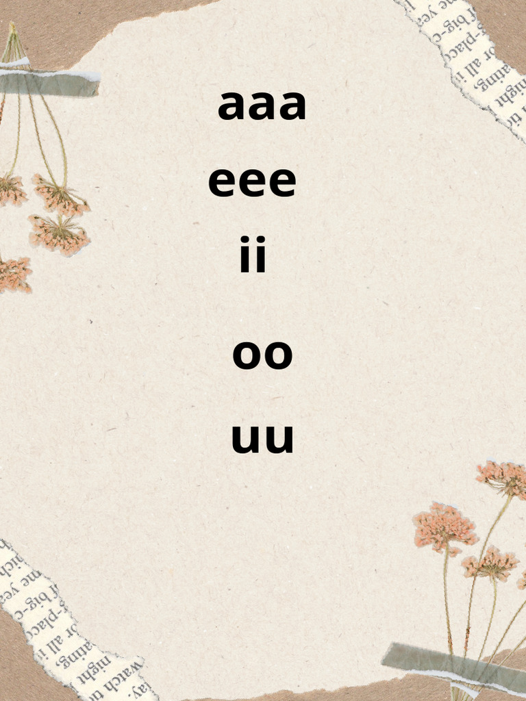 Aaa Eee II Oo Uu | PDF
