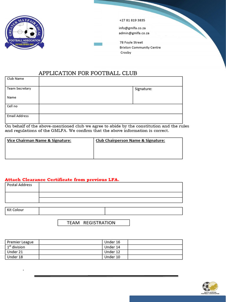 Club Application Form 2024 2025 | PDF