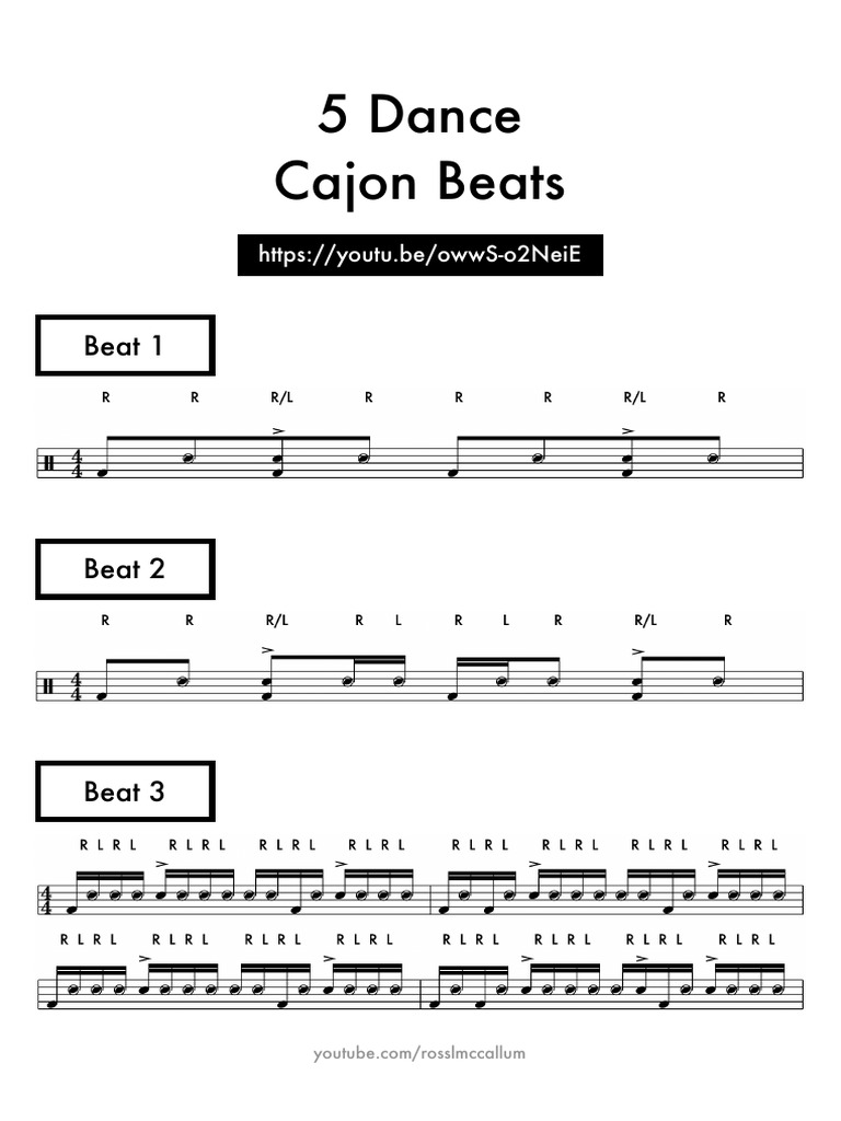 Beginner Cajon Beats Guide | PDF