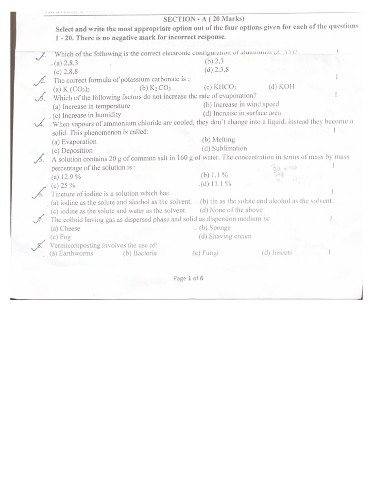 Sample Paper Science - 2 | PDF