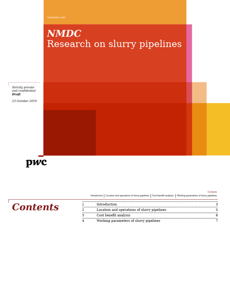 Slurry Pipelines for Iron Ore Transport | PDF | Mechanical Engineering