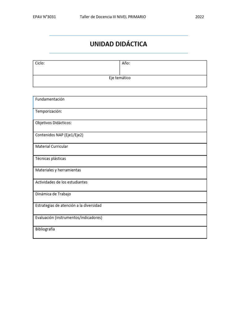 Taller de Docencia Primaria 2022 | PDF