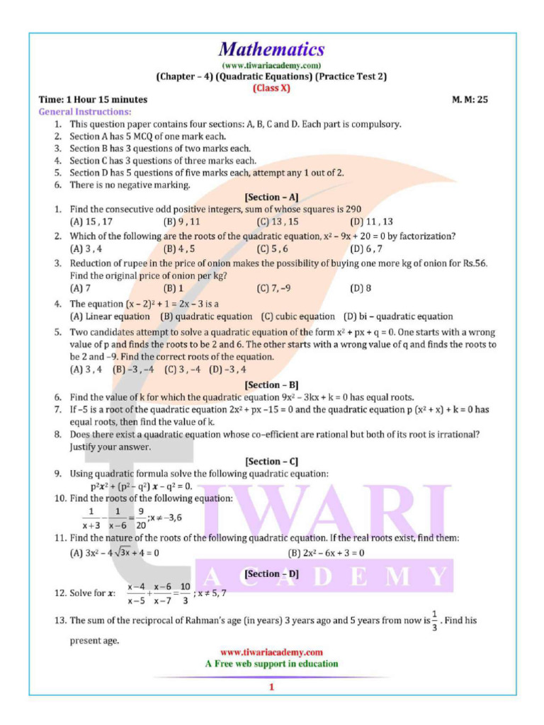 Math-Chapter - 4-1 | PDF