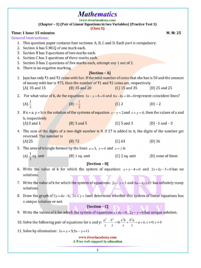 Math-Chapter -3 | PDF