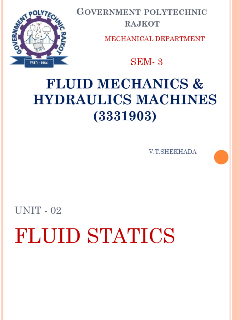 Fluid Statics Vts | PDF | Pressure Measurement | Pressure