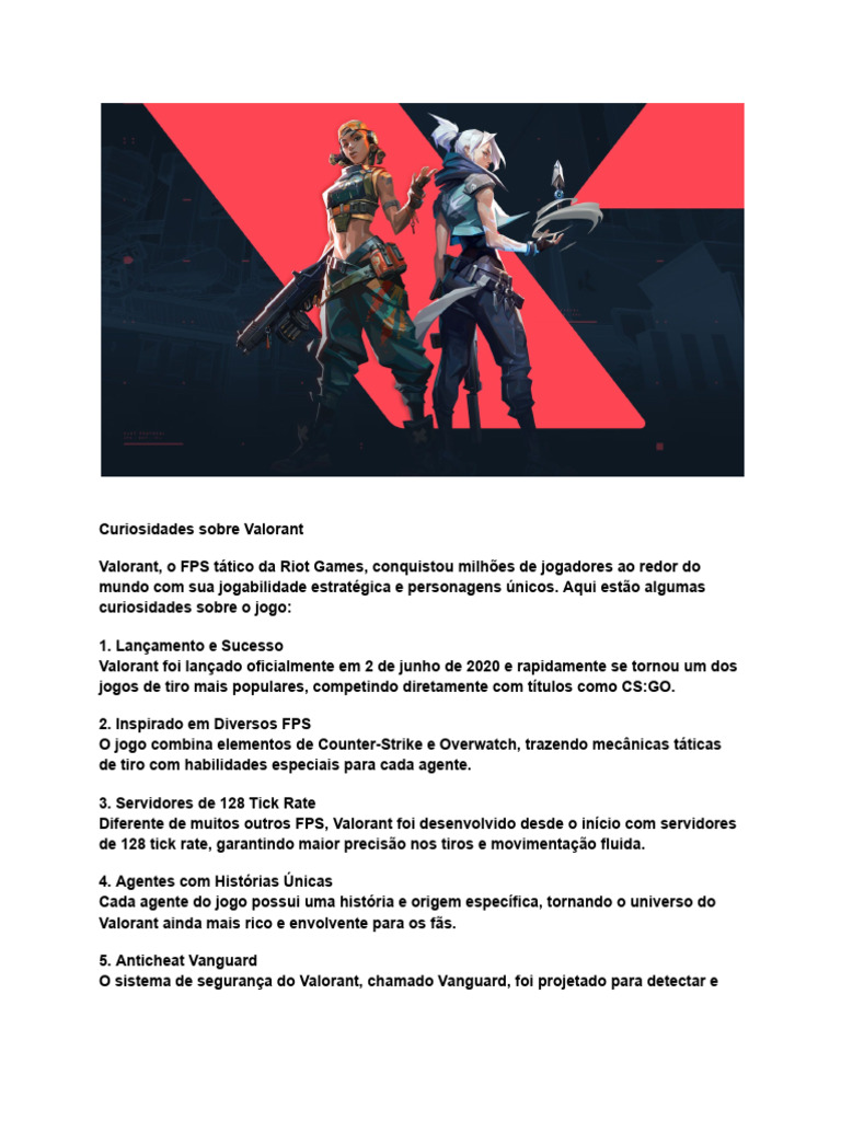 Curiosidades Sobre Valorant | PDF