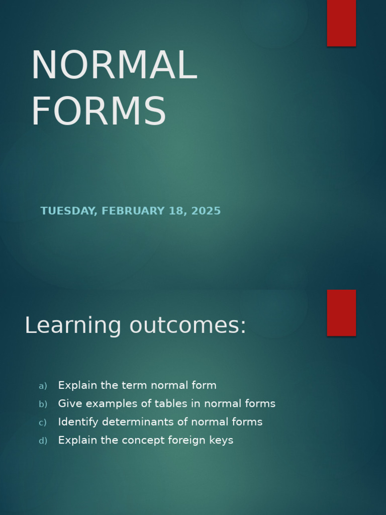Normalforms 161013135250 | PDF | Relational Model | Computer Data