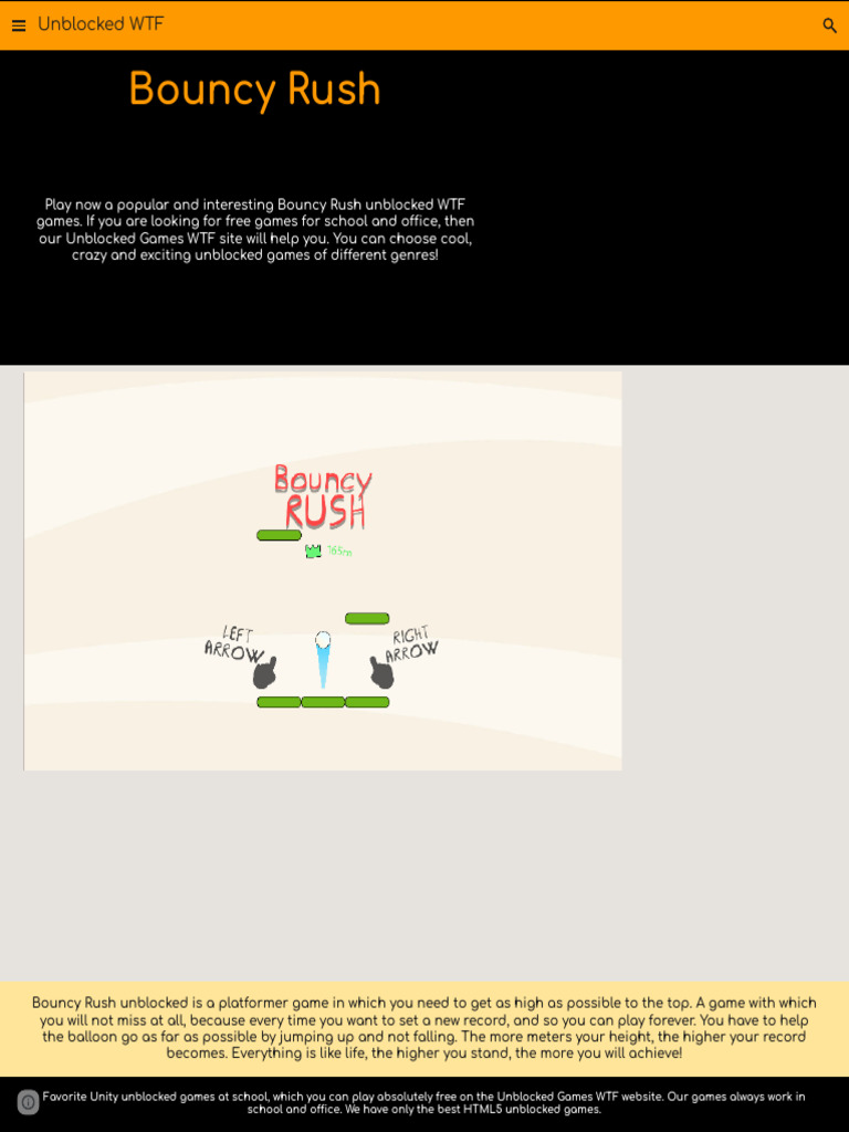 Unblocked WTF - Bouncy Rush | PDF