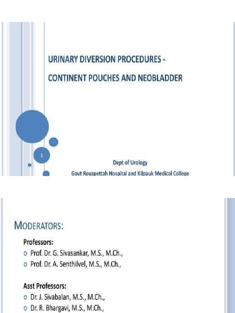 Bladder Carcinoma - Surgery - Urinary Diversion | PDF