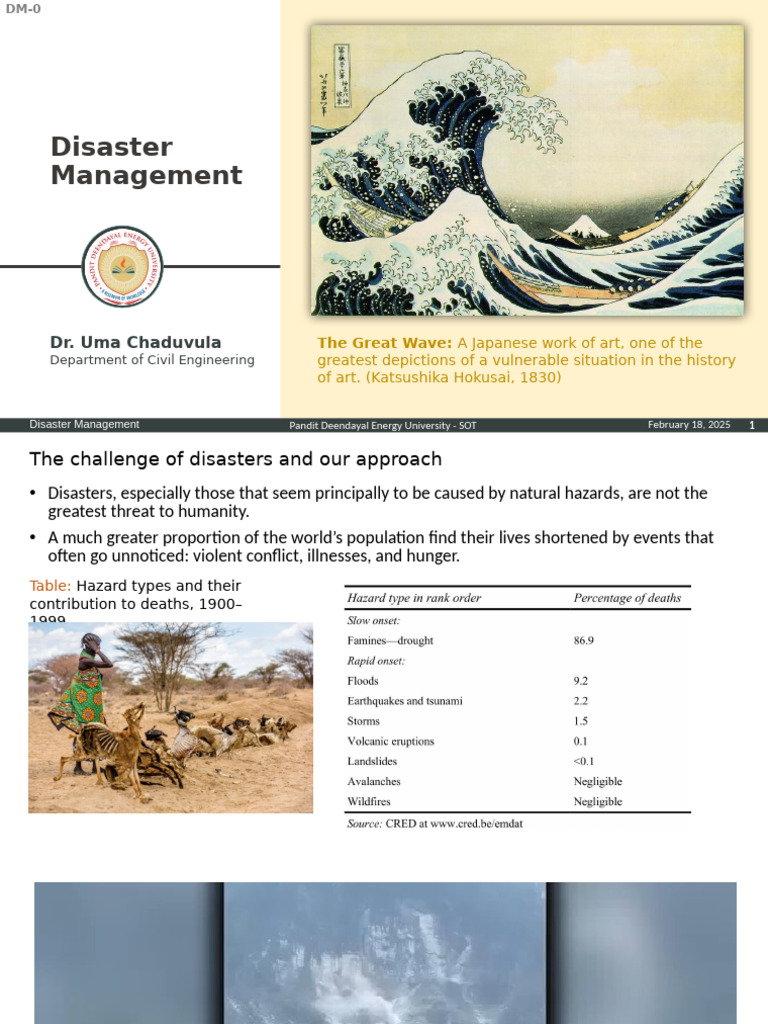 1 - Disaster Management Introduction Lecture | PDF | Natural Disasters ...