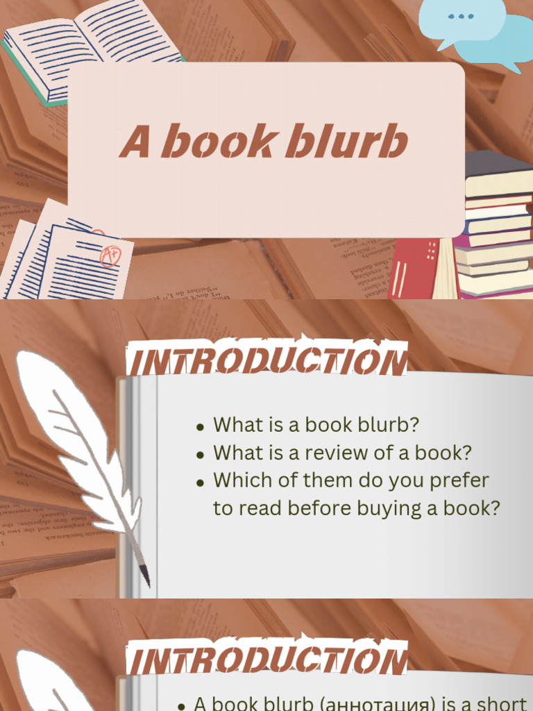 A Book Blurb 23.01.25 PDF | PDF