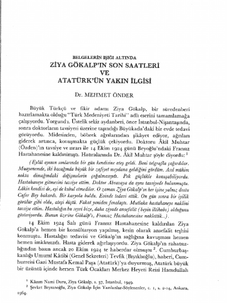 Ziya G - Kalp'in Son Saatleri Ve Atat - RK - N Yak - N - Lgisi (#758172) - 1169686 | PDF