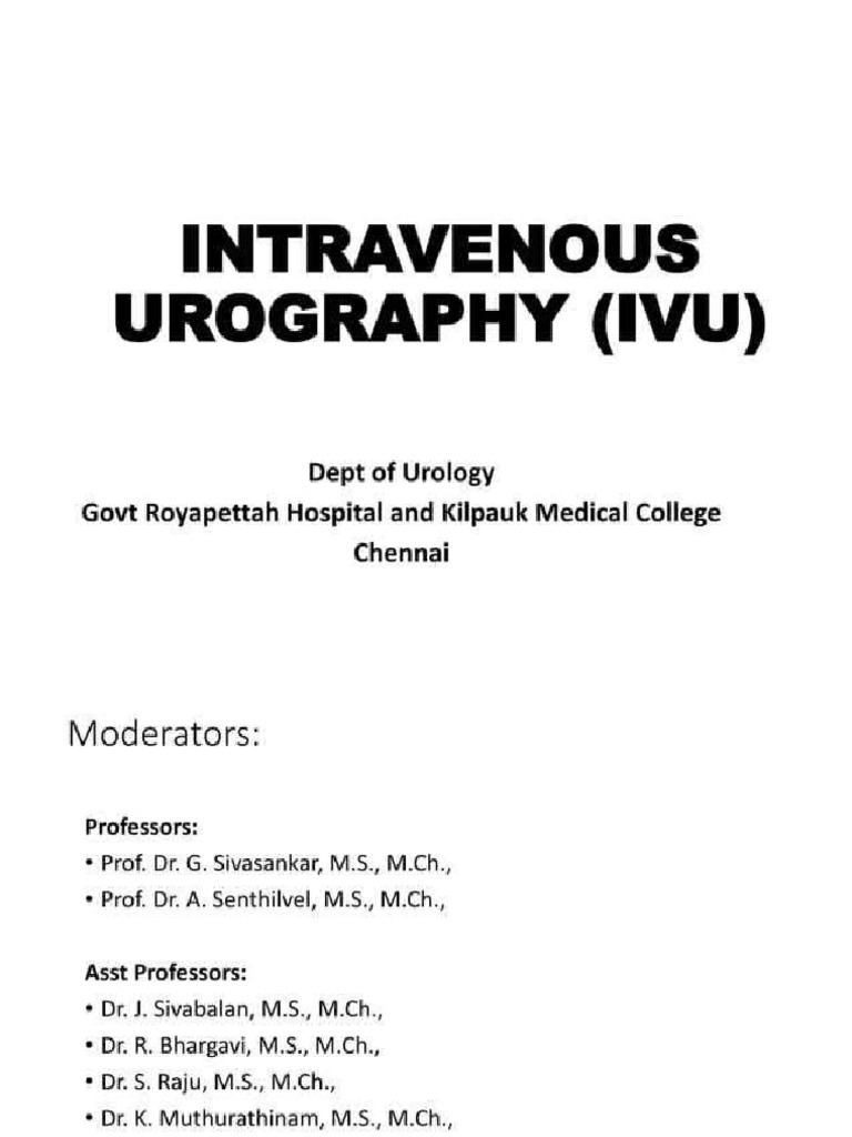 INTRAVENOUS UROGRAPHY A | PDF