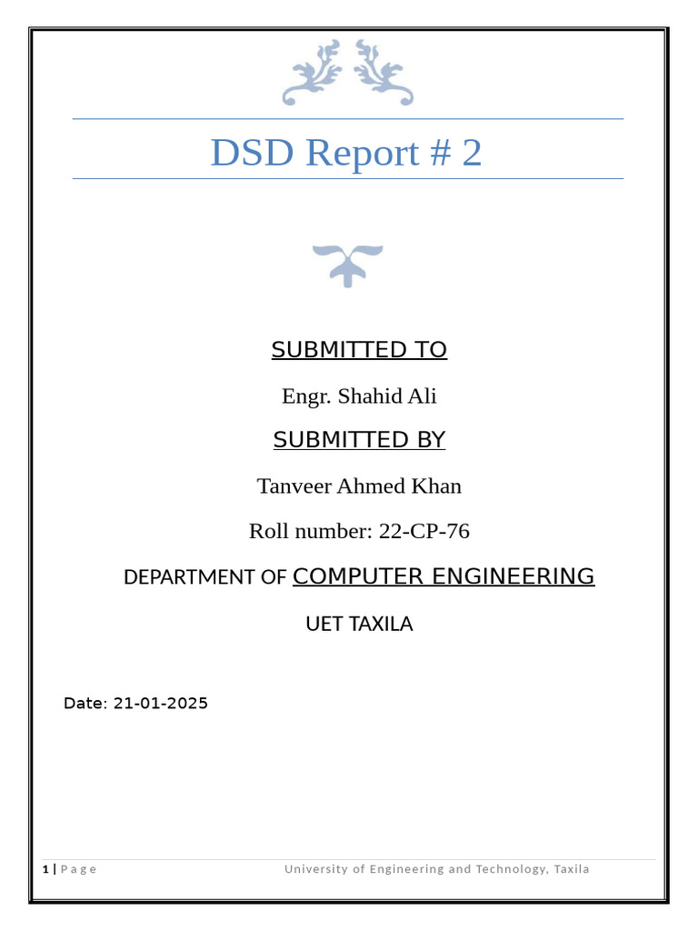 DSD Report#2 | PDF