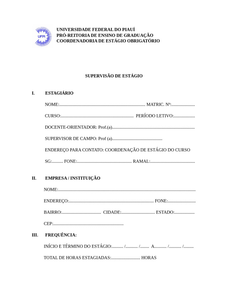 Ficha_de_Supervisao_de_Estagio_copy | PDF