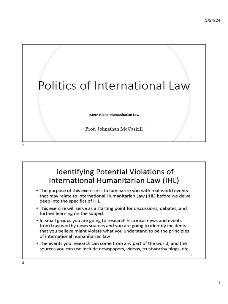IHL Violations: Research Guidelines | PDF | Geneva Conventions ...