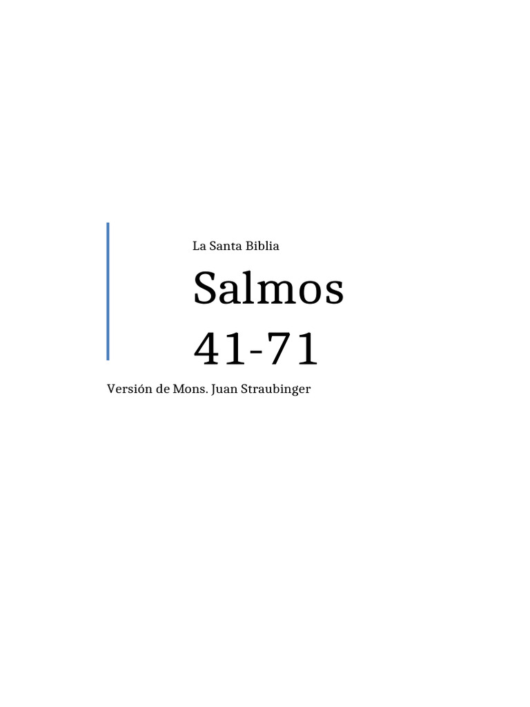 Salmos 41-71 | PDF | Salmos | María, madre de Jesús