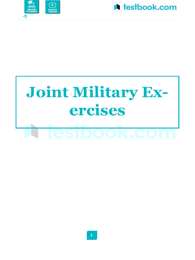 India's Joint Military Exercises 2020 | PDF | Military | Government Of ...
