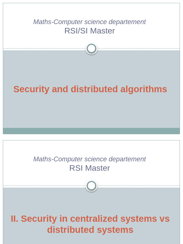 DAS Ch2_Security and Distributed Algorithms | PDF | Distributed Computing | Central Processing Unit