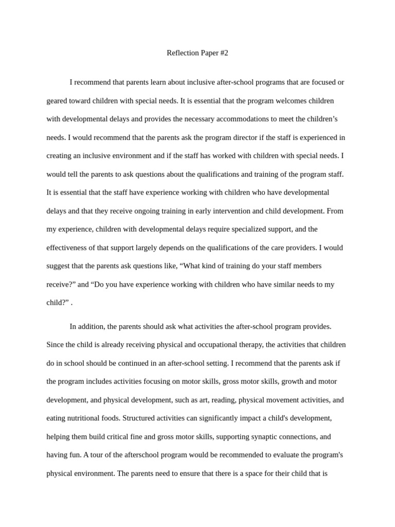 EDUC Reflection Paper 2 | PDF | Human Development | Behavioural Sciences