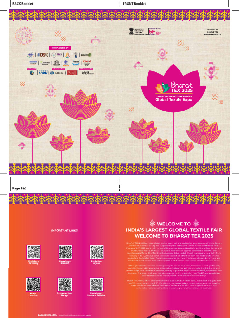 Bharat Tex 2025: Global Textile Fair | PDF | Textiles | Weaving