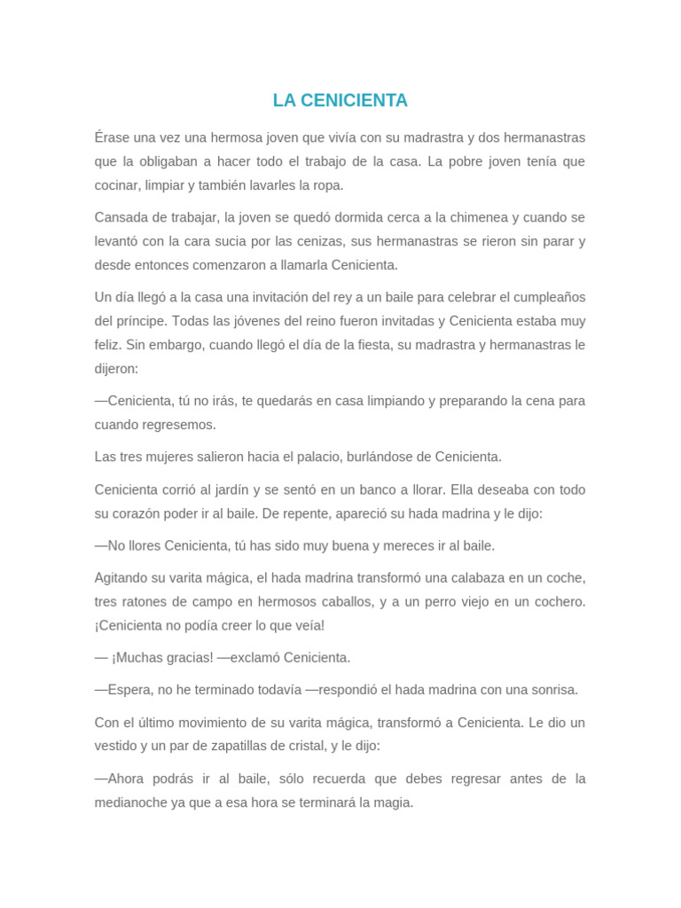 La Cenicienta | PDF