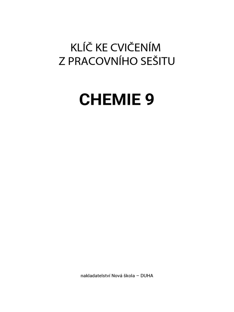 99 81 Klic Ke Cvicenim Z Ps Chemie 9 | PDF