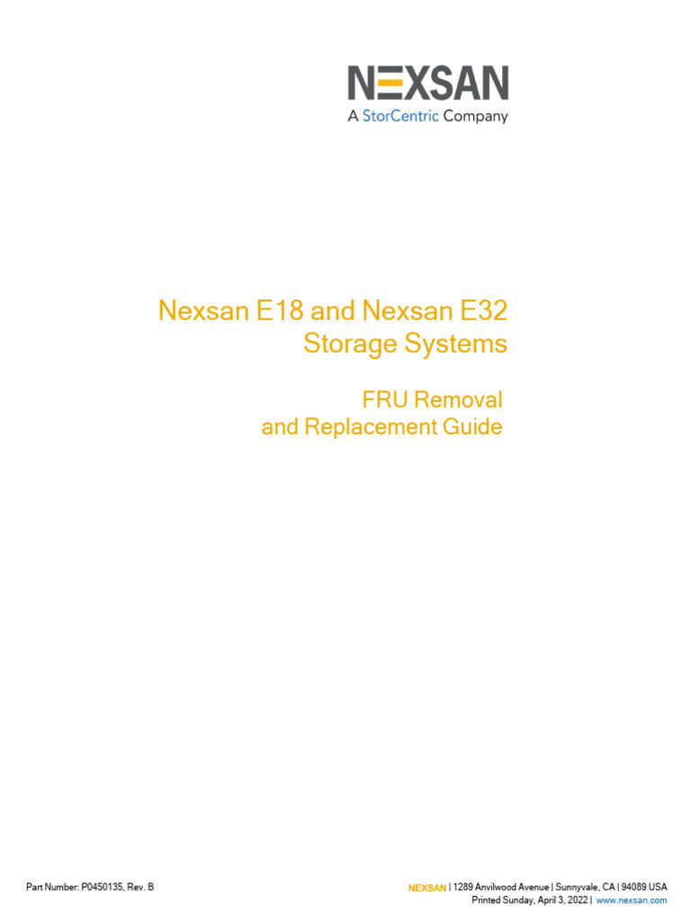 Nexsan_E18_and_Nexsan_E32_Storage_Systems_FRU_Removal_and_Replacement ...
