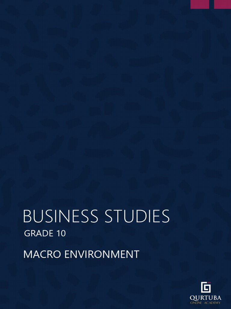 Grade 10 Macro Environment Overview | PDF | Employment | Balance Of ...