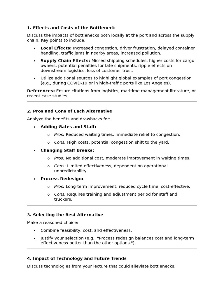Report Structure | PDF | Logistics | Port